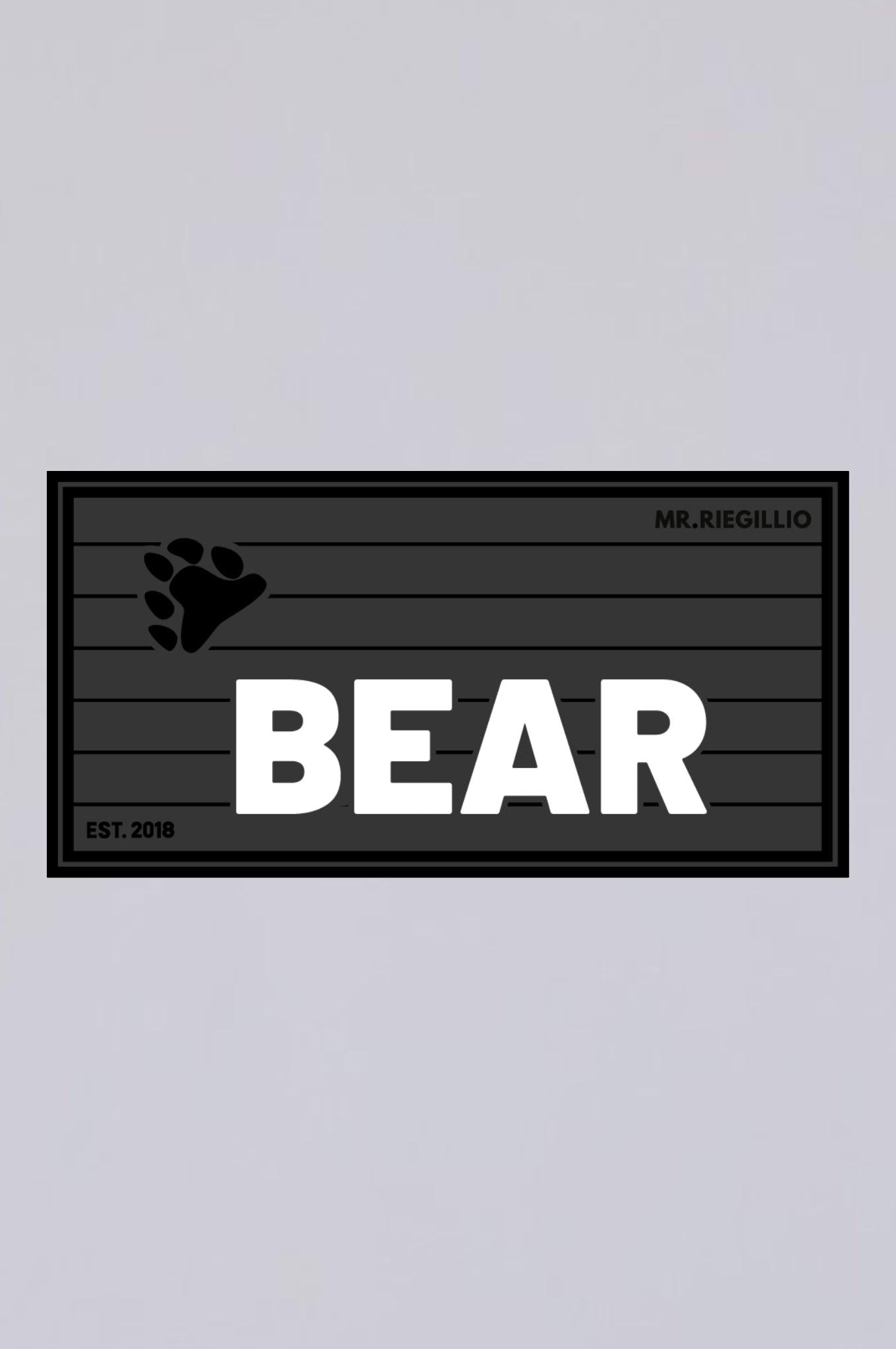 Rubber Velcro Patch - BEAR by MR. Riegillio