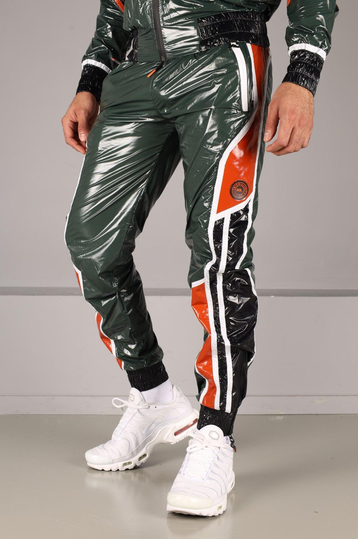 Shiny Nylon Tracksuit Pants - LUCIOS by MR. Riegillio